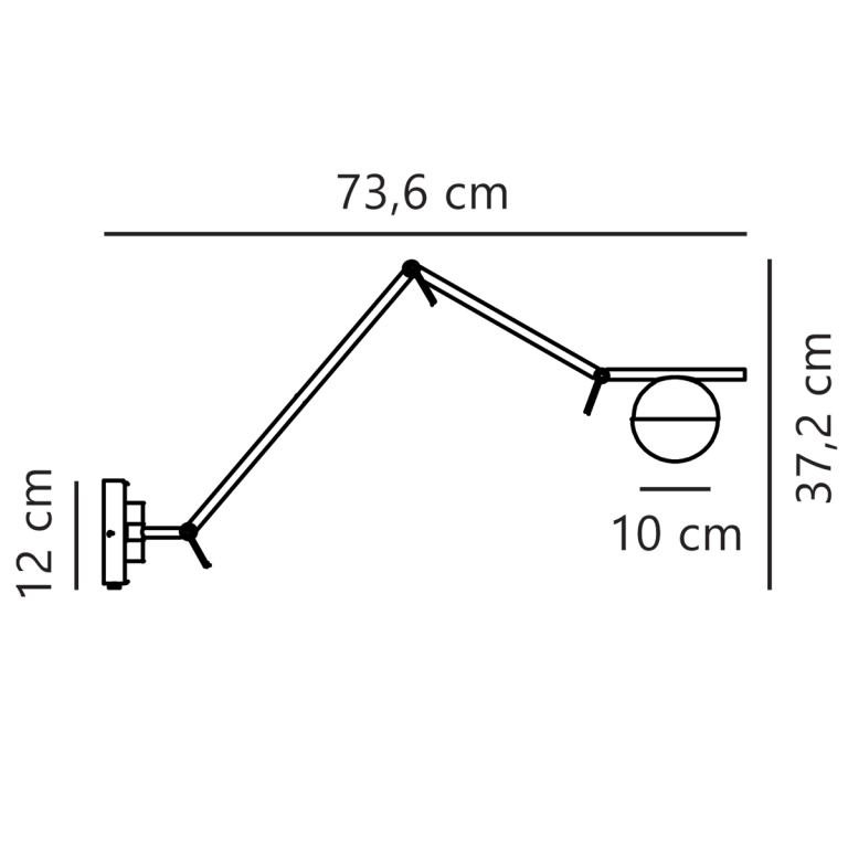 Nordlux Contina Black Wall Light | UKES