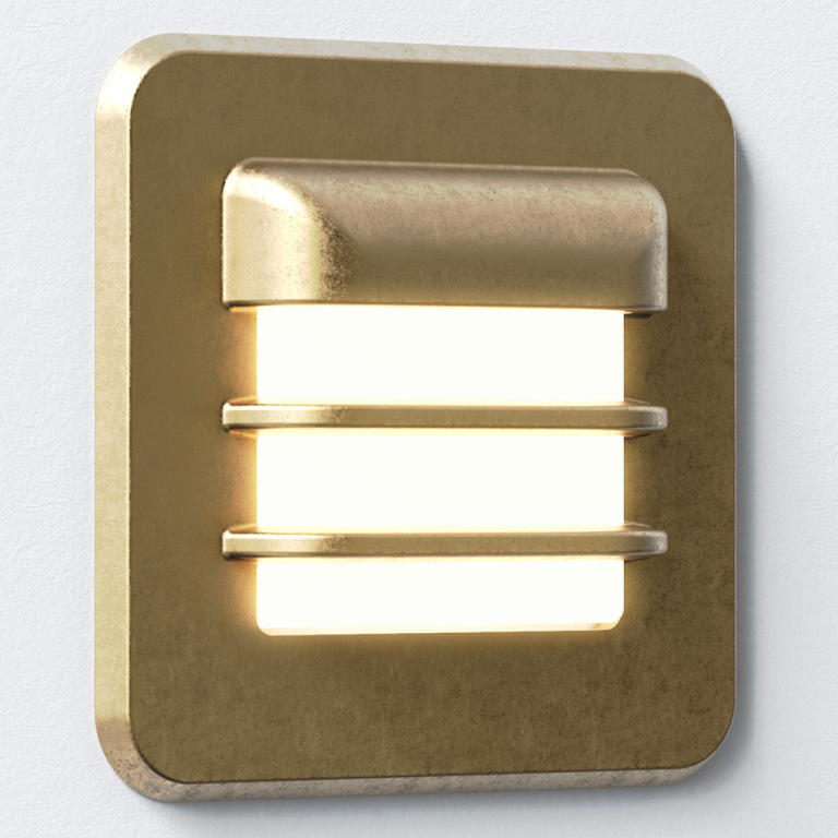 Astro Arran Square Solid Brass Outdoor LED Marker Light | UKES