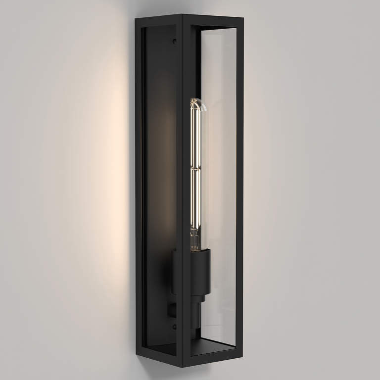 Astro Harvard Wall Textured Black Outdoor Wall Light | UKES