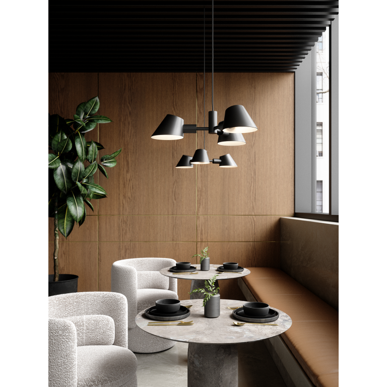 Nordlux DFTP Stay 3-Spot Black Pendant Light | UKES