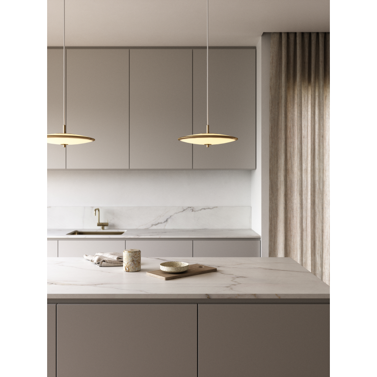 Nordlux DFTP Blanche 32 Brass LED Pendant Light | UKES