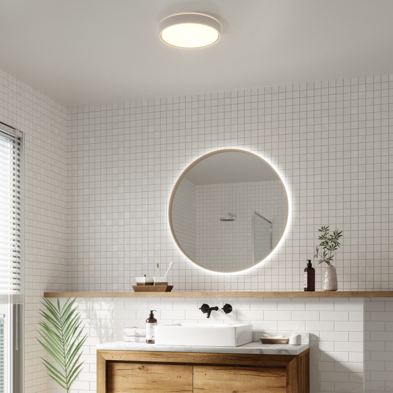 Nordlux Noxy 17W White Bathroom LED Ceiling Light | UKES