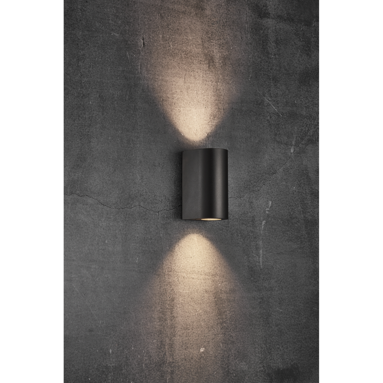Nordlux Canto Maxi 2 Up/Down Black Outdoor Wall Light | UKES