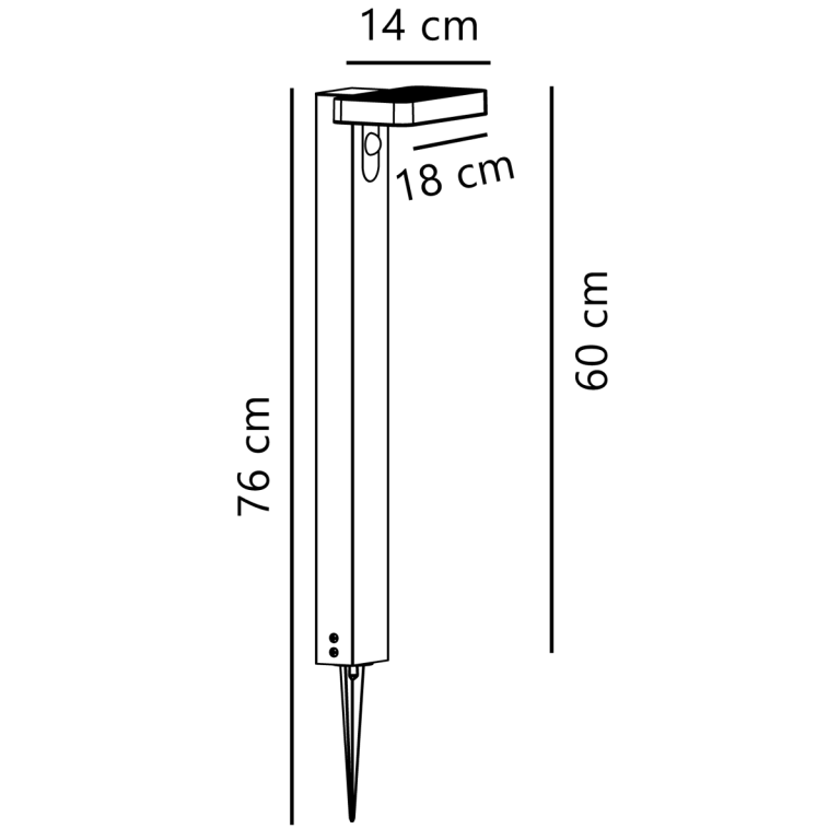 Nordlux Rica Square Black Outdoor LED Bollard Light | UKES