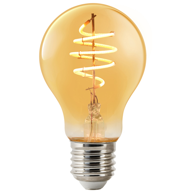 Nordlux Smart 4.7W 2200K Dimmable E27 A60 Amber LED Deco Filament Bulb ...
