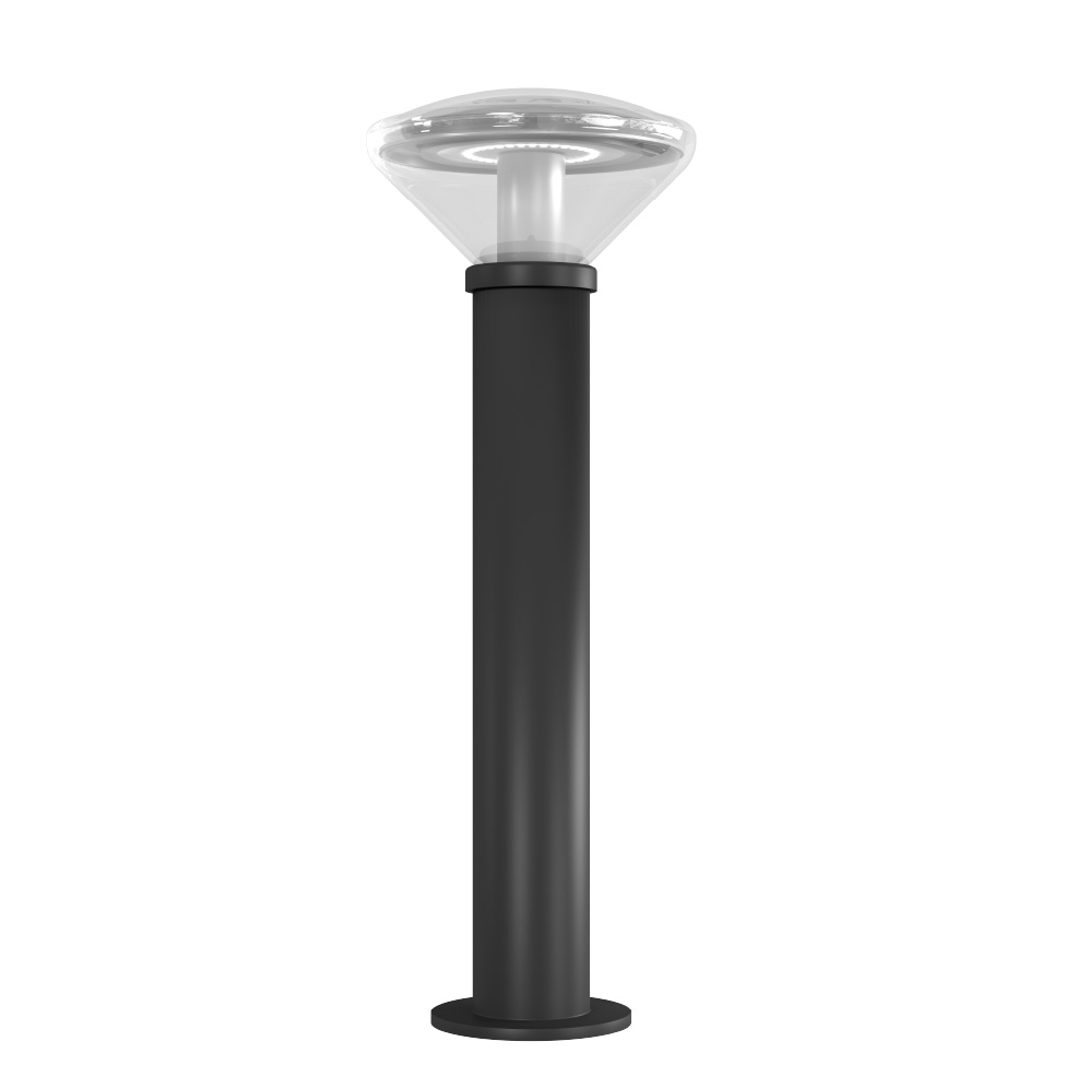 Asbac Lighting Solar Portland 800mm 3W 5000K Black LED Bollard - Flange ...