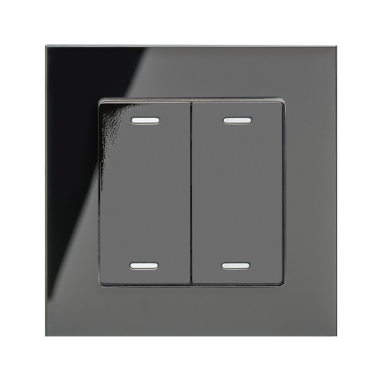 Retrotouch Crystal EnOcean Smart Light Switch with Black Glass - Zigbee ...