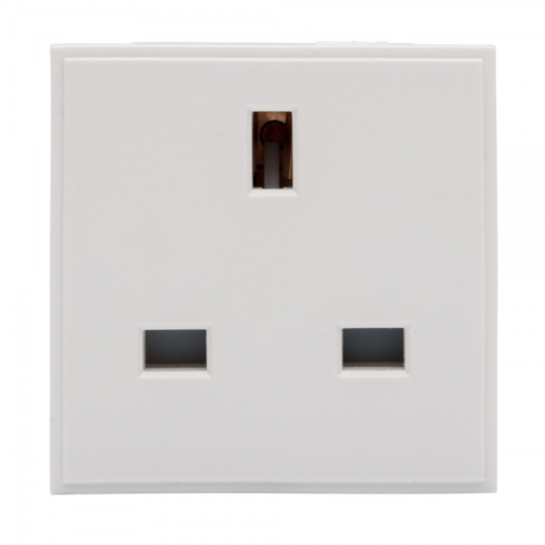 Retrotouch White 13A Socket Module - 50x50mm | UKES