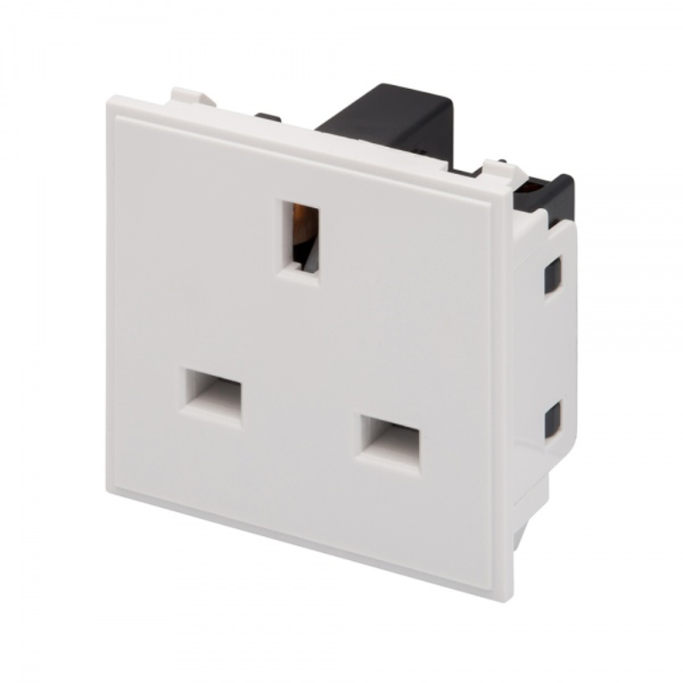 Retrotouch White 13A Socket Module - 50x50mm | UKES