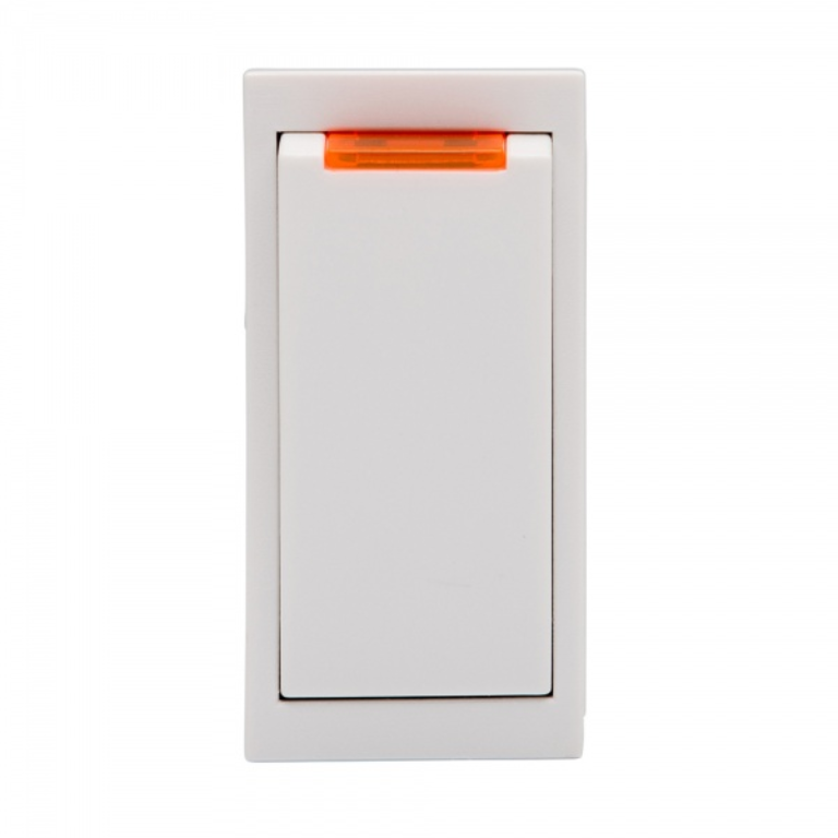 Retrotouch White 20A Double Pole Switch with Neon Module - 25x50mm | UKES