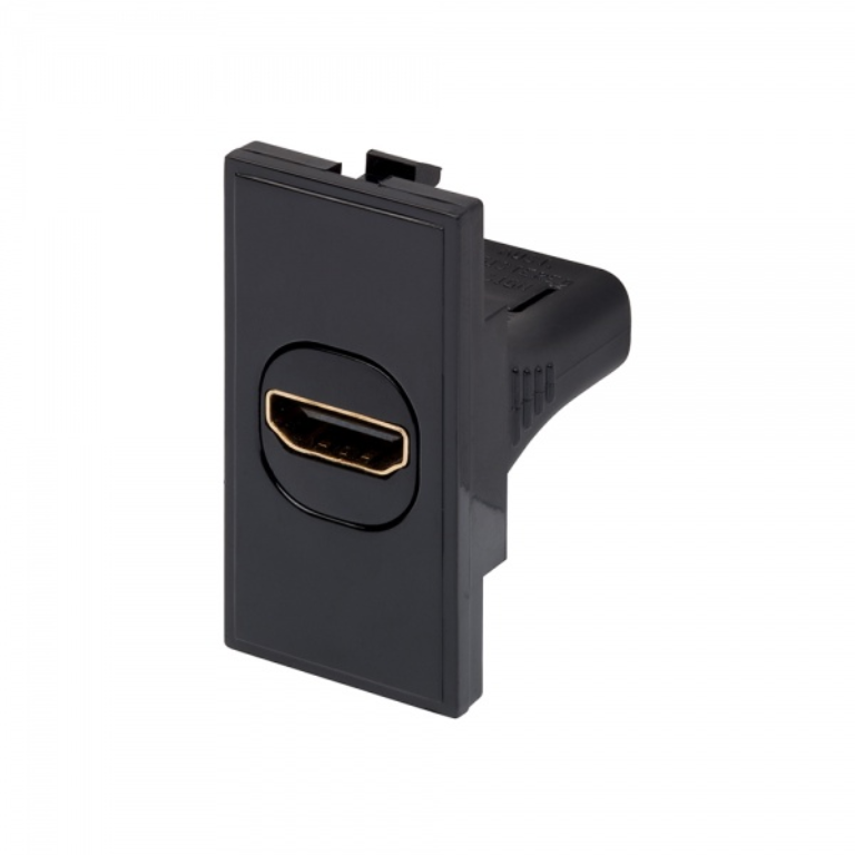 Retrotouch Black HDMI Socket Module - 25x50mm | UKES
