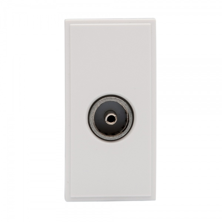 Retrotouch White TV Female Socket Module - 25x50mm | UKES