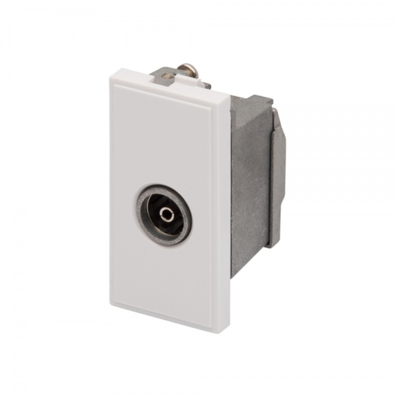 Retrotouch White TV Female Socket Module - 25x50mm | UKES