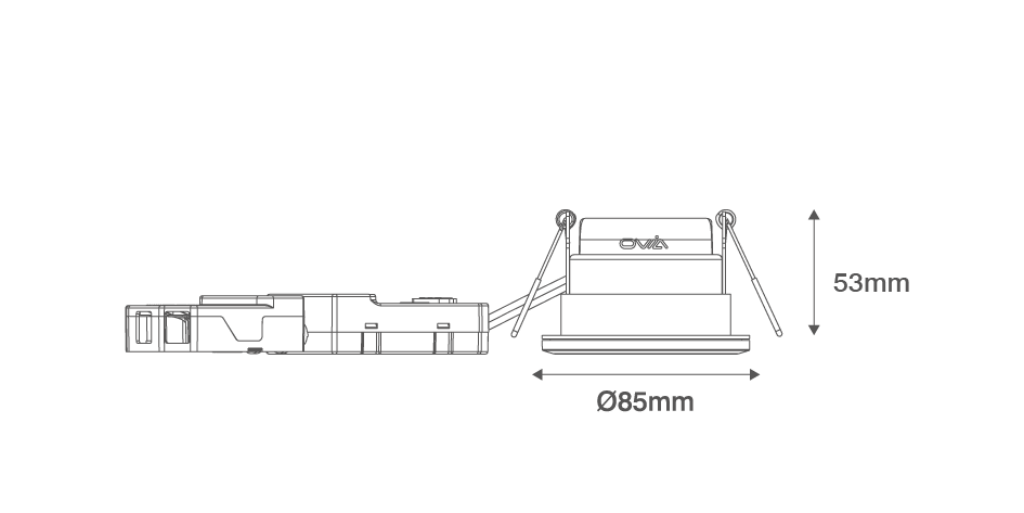 Ovia Lighting Inceptor OmniV2 6W Dimmable Fixed White LED Downlight ...