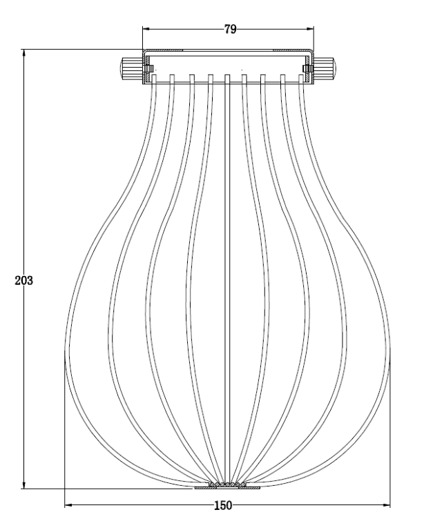 Knightsbridge Brushed Chrome Round Pendant Cage | UKES