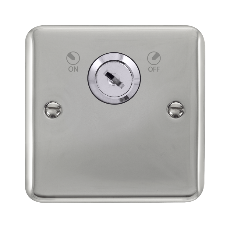 Click Deco Plus Polished Chrome 1 Gang 20A Double Pole Key Lockable ...