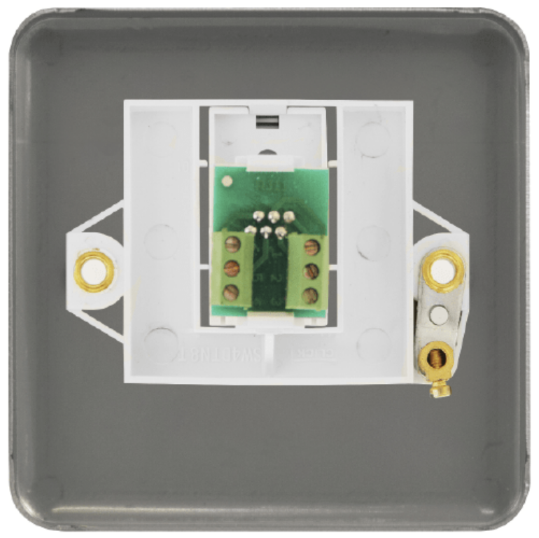 Click Deco Plus Matt Black 1 Gang RJ11 Irish/US Telephone Socket with ...