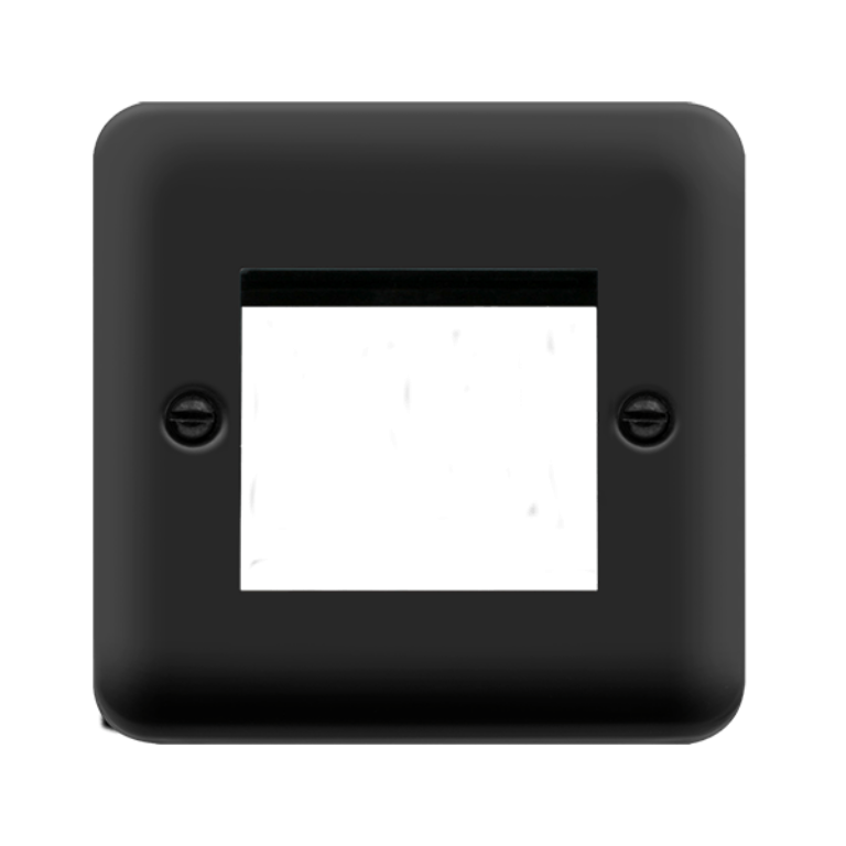 Click Deco Plus Matt Black 1 Gang 2 Aperture Unfurnished New Media ...
