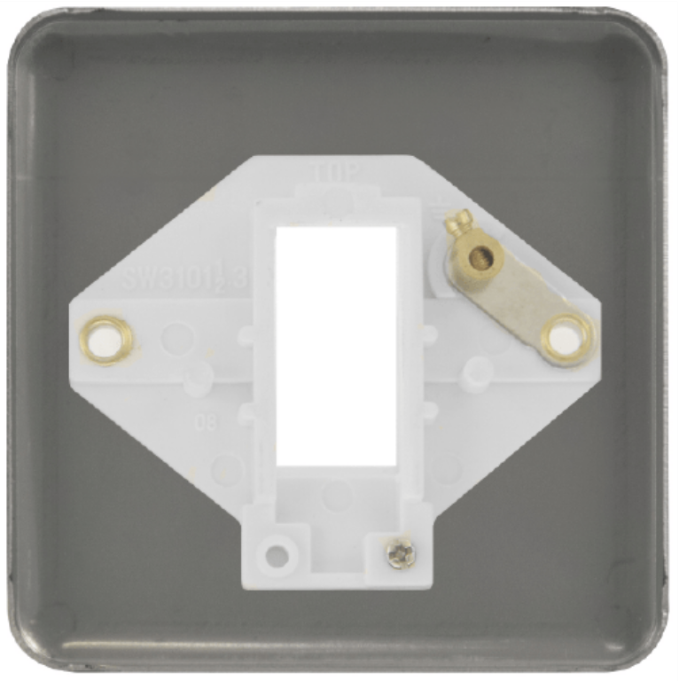 Click Deco Plus Matt Black 1 Gang 1 Aperture Unfurnished MiniGrid Plate ...