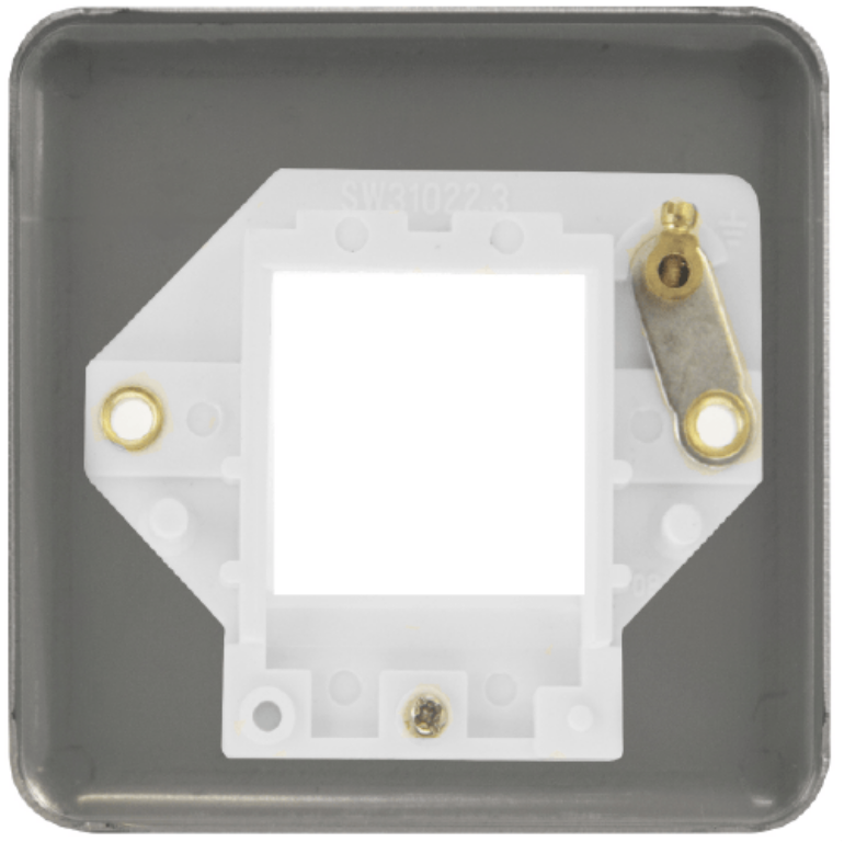 Click Deco Plus Matt Black 1 Gang 2 Aperture Unfurnished MiniGrid Plate ...