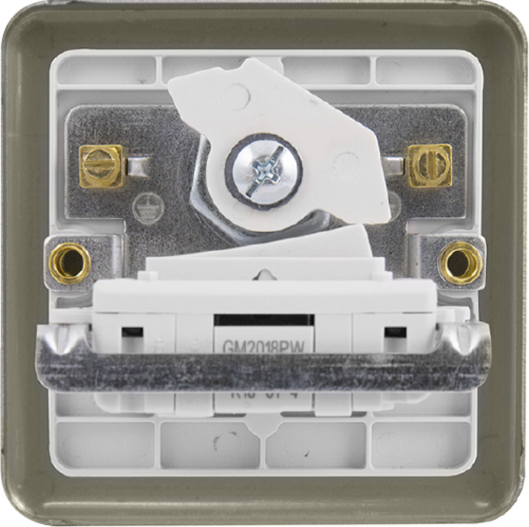 Click Deco Plus Satin Brass 1 Gang 20A Double Pole Key Lockable Switch ...