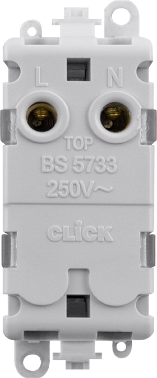 Click GridPro Polished Chrome 250V~ Illuminated Blank Module with Green ...