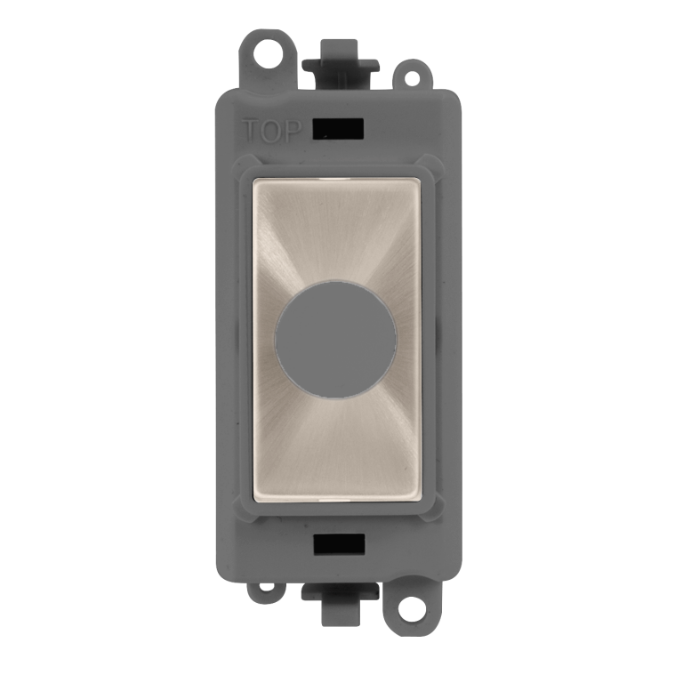 Click GridPro Brushed Stainless 20A Flex Outlet Module with Grey ...