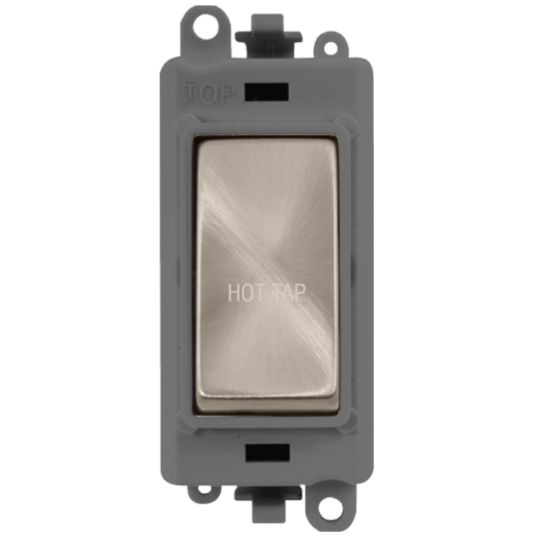 Click GridPro Brushed Stainless 20AX Double Pole Hot Tap Switch Module ...