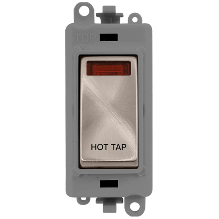 Click GridPro Brushed Stainless 20AX Double Pole Hot Tap Switch Module ...