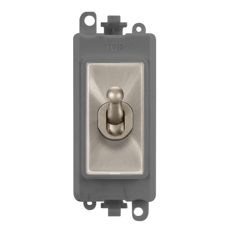 Click GridPro Brushed Stainless 2 Way 20AX Toggle Switch Module with ...
