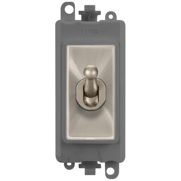 Click GridPro Brushed Stainless 20AX Double Pole Toggle Switch Module ...