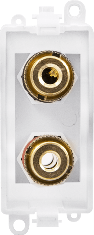 Click GridPro Polar White Loudspeaker Outlet Module | UKES
