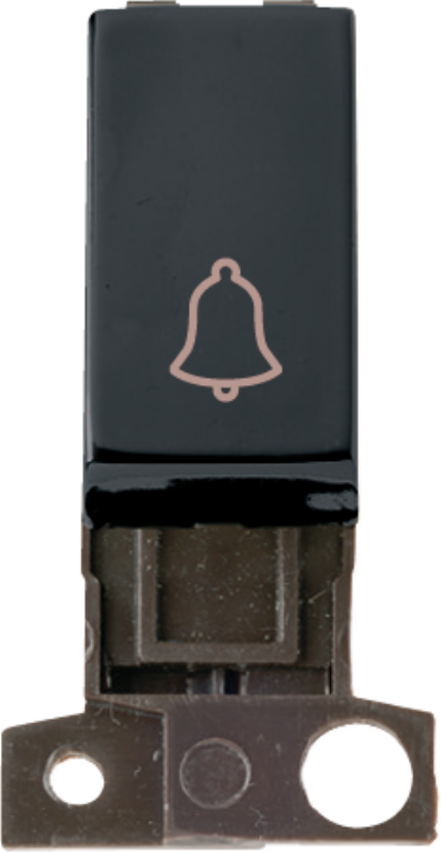 Click MiniGrid Matt Black 1 Way 10AX Retractive Ingot Switch Module ...