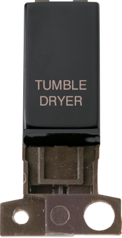 Click MiniGrid Matt Black 13A/10AX Double Pole Tumble Dryer Ingot ...