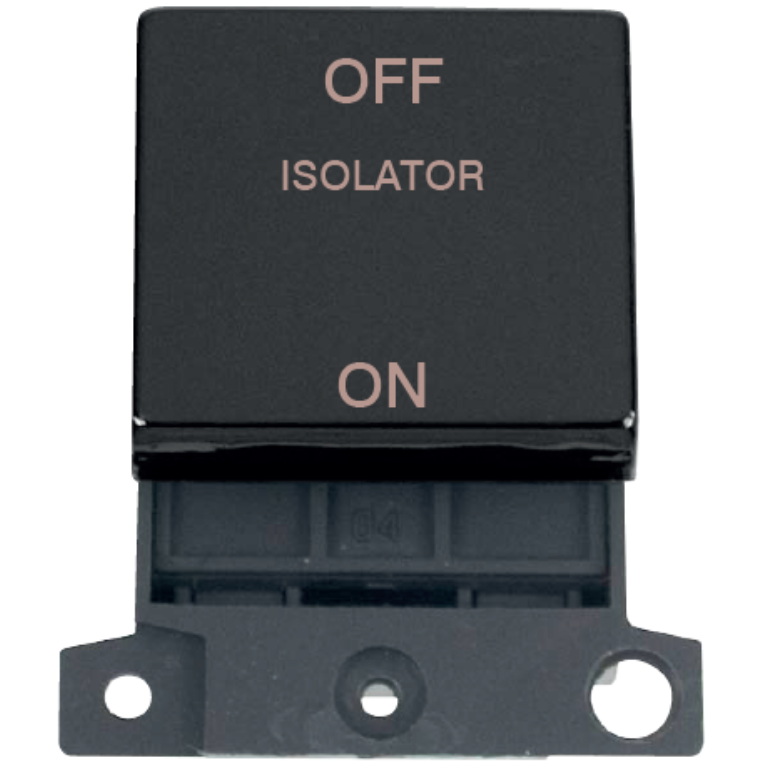 Click Minigrid Matt Black 10a 3 Pole Fan Isolation Switch Module Ukes