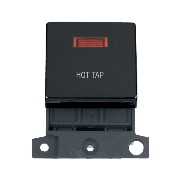 Click MiniGrid Matt Black 20A Double Pole Hot Tap Ingot Switch Module ...