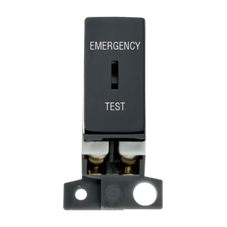Click MiniGrid Matt Black 10AX Double Pole Emergency Test Ingot ...