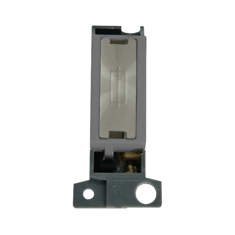 Click MiniGrid Brushed Stainless 13A Ingot Fused Connection Module with ...