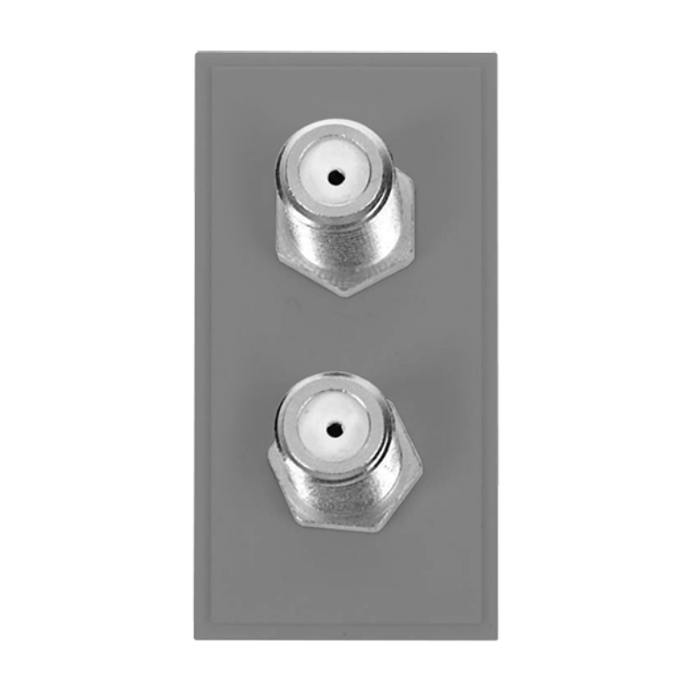 Click New Media Grey Twin Female Satellite Module | UKES