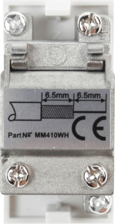 Click New Media Grey Single Female Coaxial Module | UKES