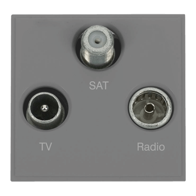 Click New Media Grey Triplexed TV, Radio and Satellite Module | UKES