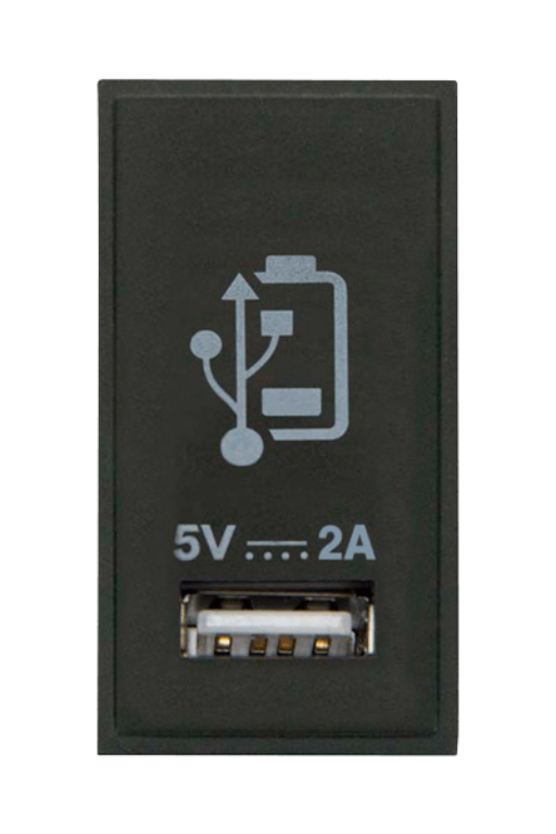 Click New Media Black 2A USB Charging Module | UKES