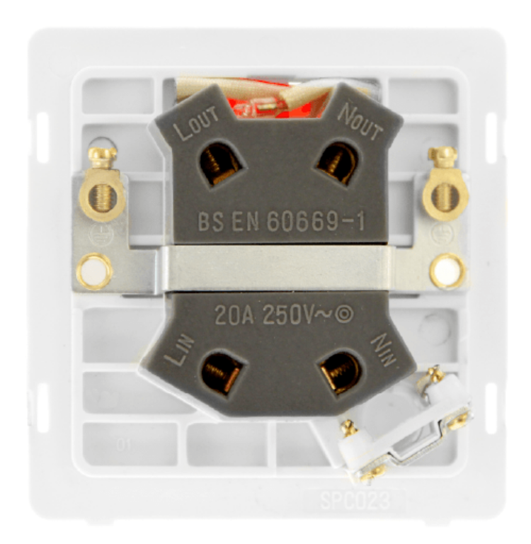 Click Definity Complete Matt Black 20A Double Pole Switch with Neon ...