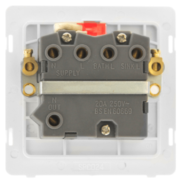 Click Definity Complete Matt Black 20A Double Pole Sink/Bath Switch ...