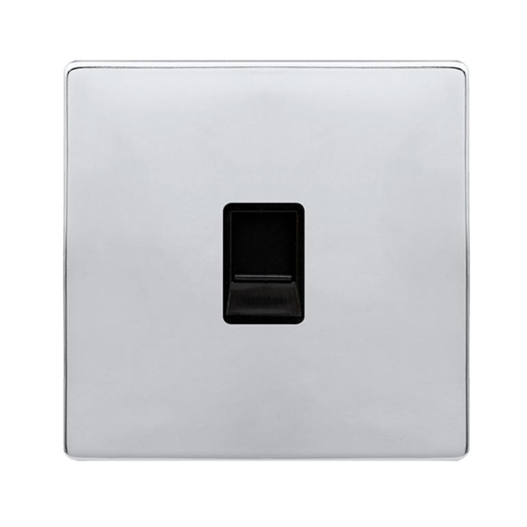 Click Definity Complete Polished Chrome 1 Gang Master Telephone Socket ...