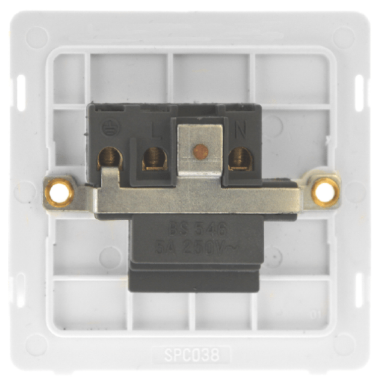 Click Definity Complete Metal Black 5a Round Pin Unswitched Socket With