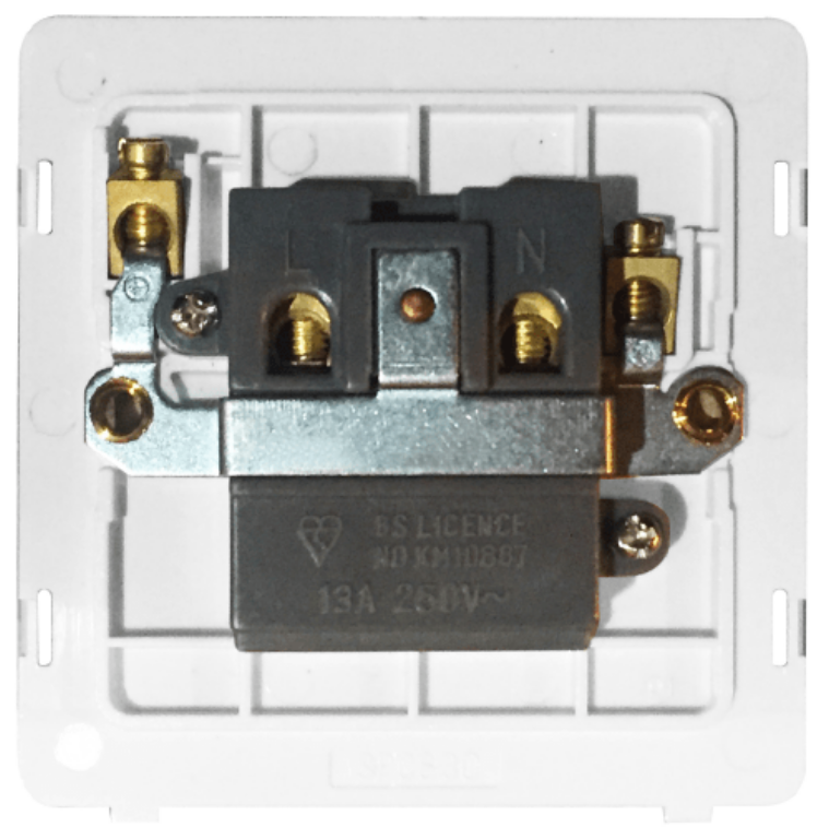 Click Definity Complete Metal Black 1 Gang 13A Unswitched Socket with ...