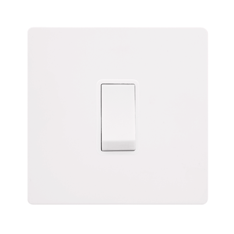 Click Definity Complete Metal White 1 Gang 2 Way 10AX Switch with Polar ...