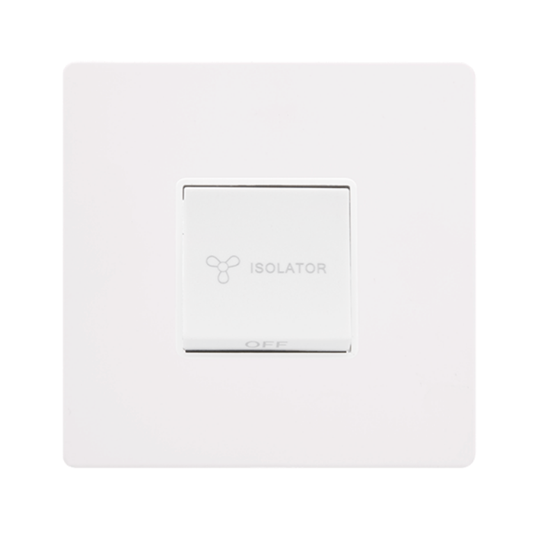 Click Definity Complete Metal White 10A 3 Pole Fan Isolation Switch ...