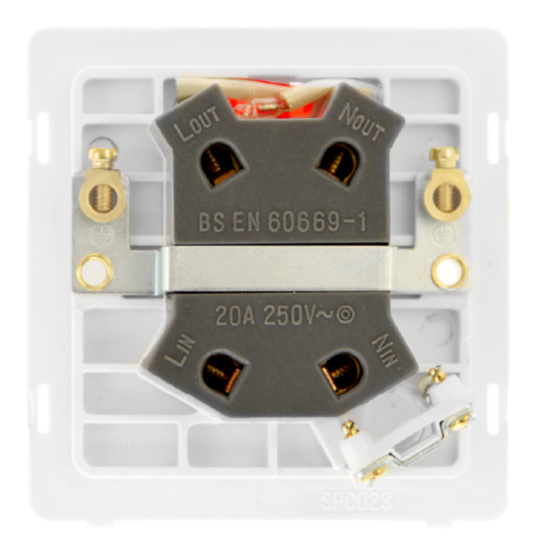 Click Definity Complete Metal White 20A Double Pole Switch with Neon ...